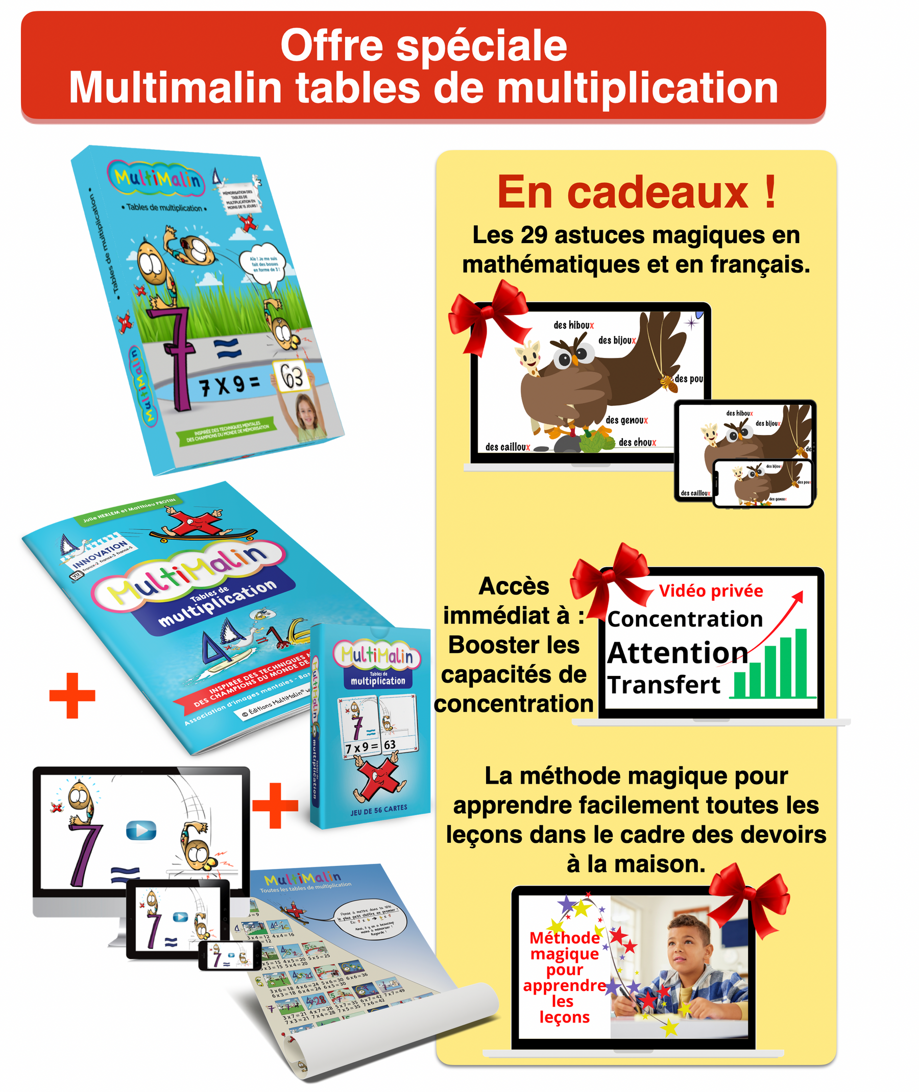 Multimalin tables de multiplication : offre spéciale (Canada)